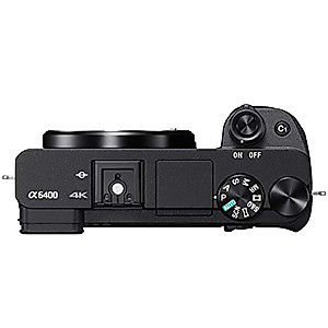 Sony a6400 4K Mirrorless Camera Body ILCE-6400/B with FE 50mm F1.8 Lens Kit Bundle with Deco Gear Travel Case 2X Extra Battery Essential Photography Accessory Set