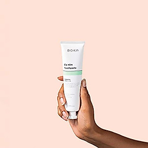 Boka Ela Mint Natural Toothpaste, Nano-Hydroxyapatite for Remineralizing, Sensitivity and Whitening, Fluoride-Free, Dentist Recommended for Kids and Adults, Made in USA, 4oz (Pack of 1)