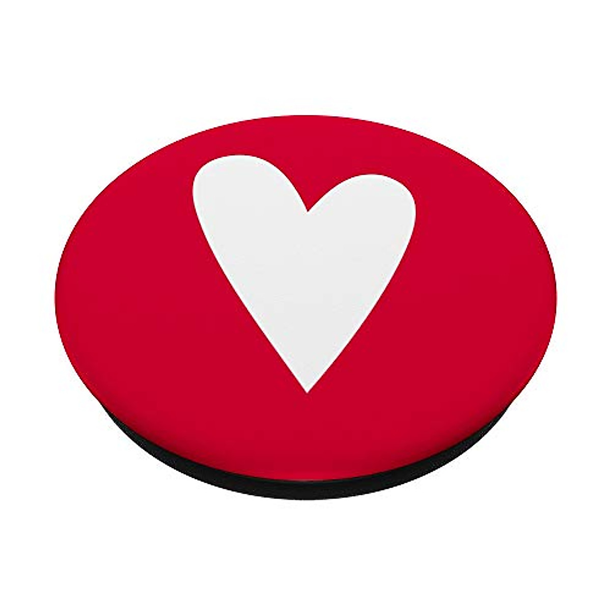 Red Heart Elegant Simple Love Valentines Day Pop Socket PopSockets PopGrip: Swappable Grip for Phones & Tablets