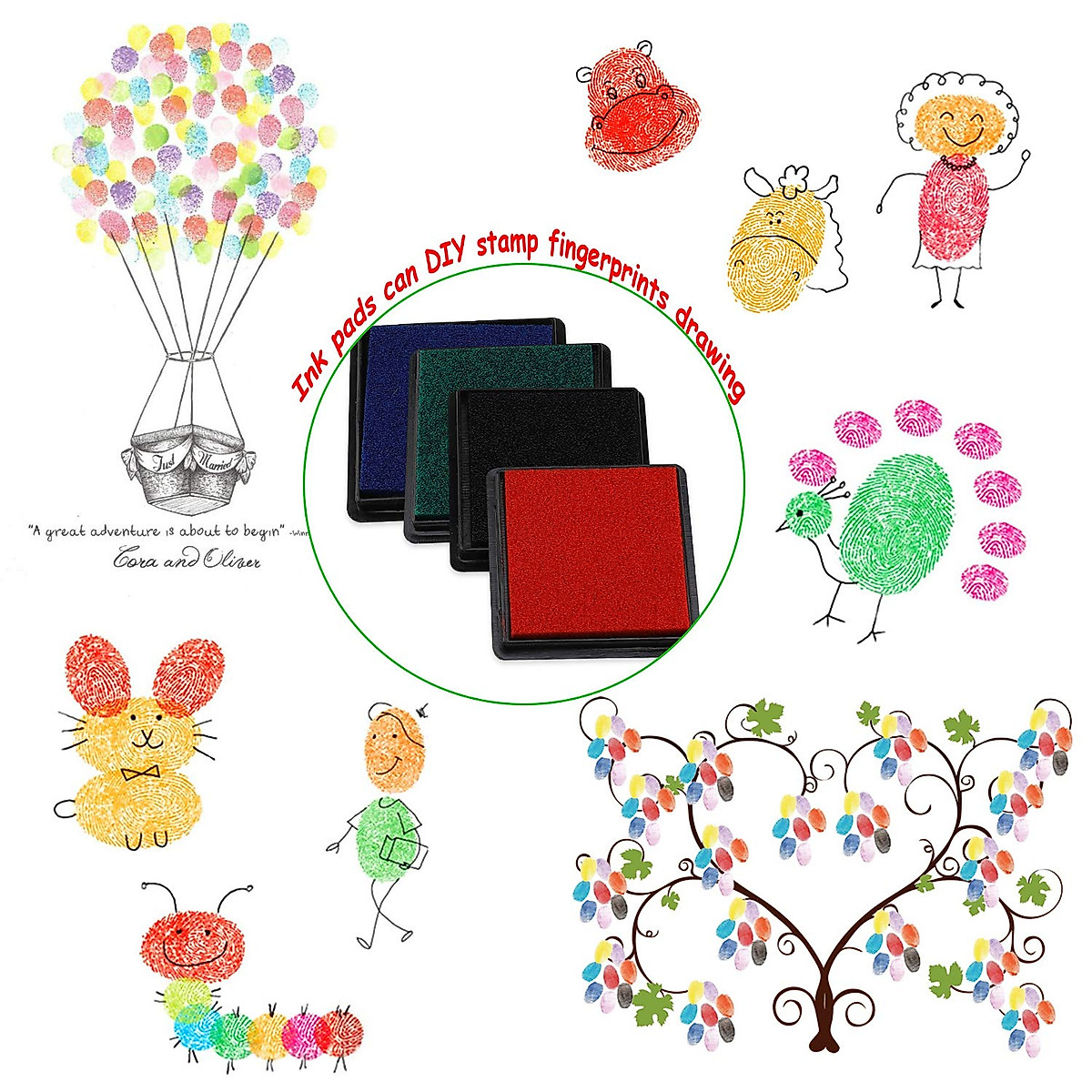 HOWAF 24pcs Wooden Christmas Stamps with Ink Pad for Kids Crafting Card Making Painting, Christmas Stamp for Children DIY Scrapbooks Wrapping Paper Gift Christmas Party Bag Fillers Favor Supplies Xmas