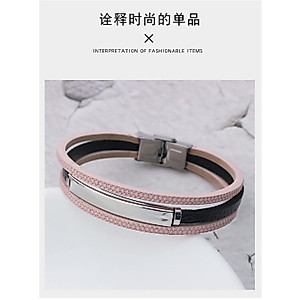 LiFashion WWJD HWLF Bracelets for Lover,Handmade Leather Bracelet What Would Jesus Do He Would Love First Wristband Stainless Steel 3 Layers Inspirational Religious Reminder Jewelry for Him Her