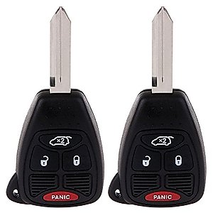 SCITOO Compatible fit for 2PCS Uncut Keyless Entry Remote Key Fob 4 Button Replacement for Jeep/for Dodge/for Chrysler Series OHT692713AA
