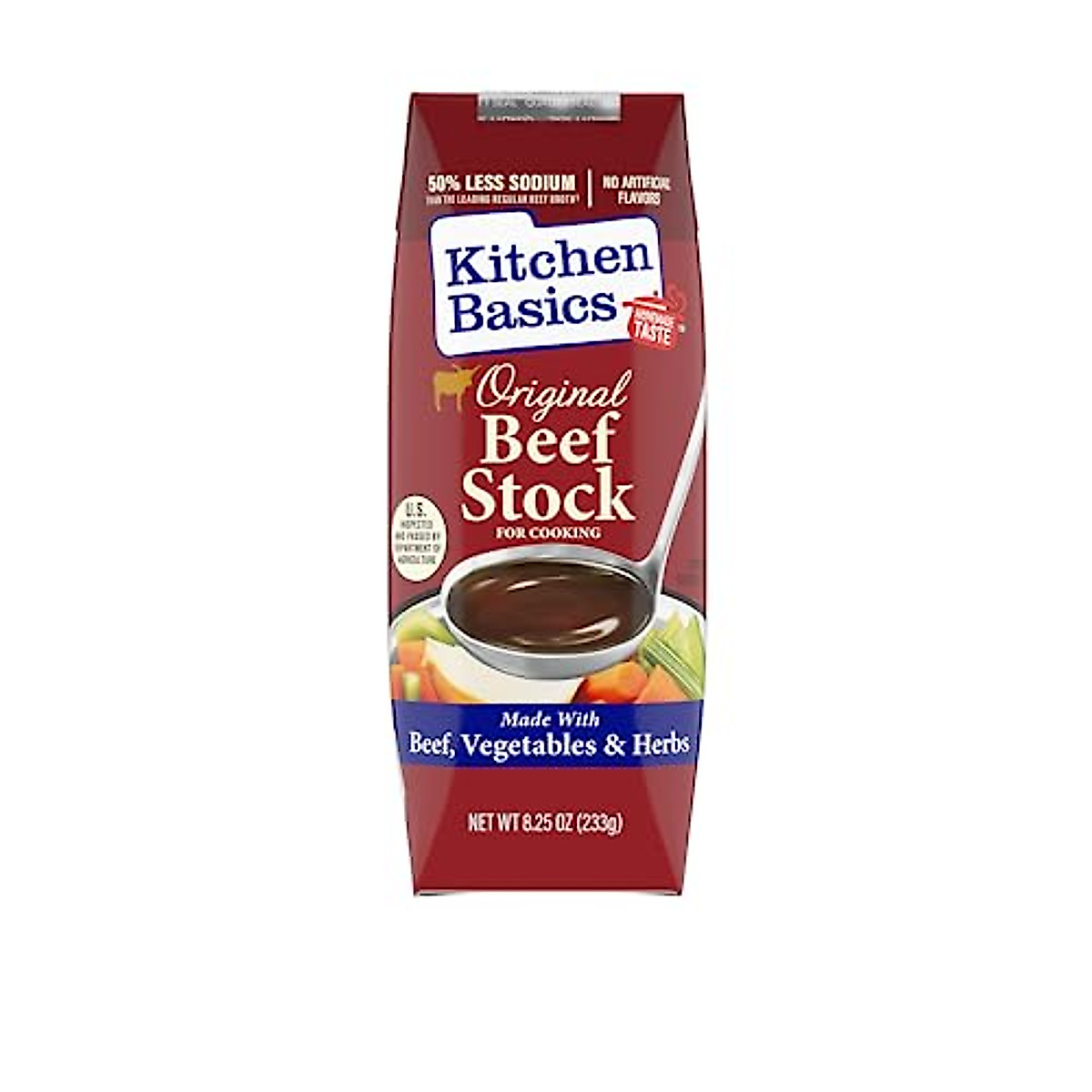 Kitchen Basics Original Beef Stock, 8.25 oz Carton, (Pack of 12)