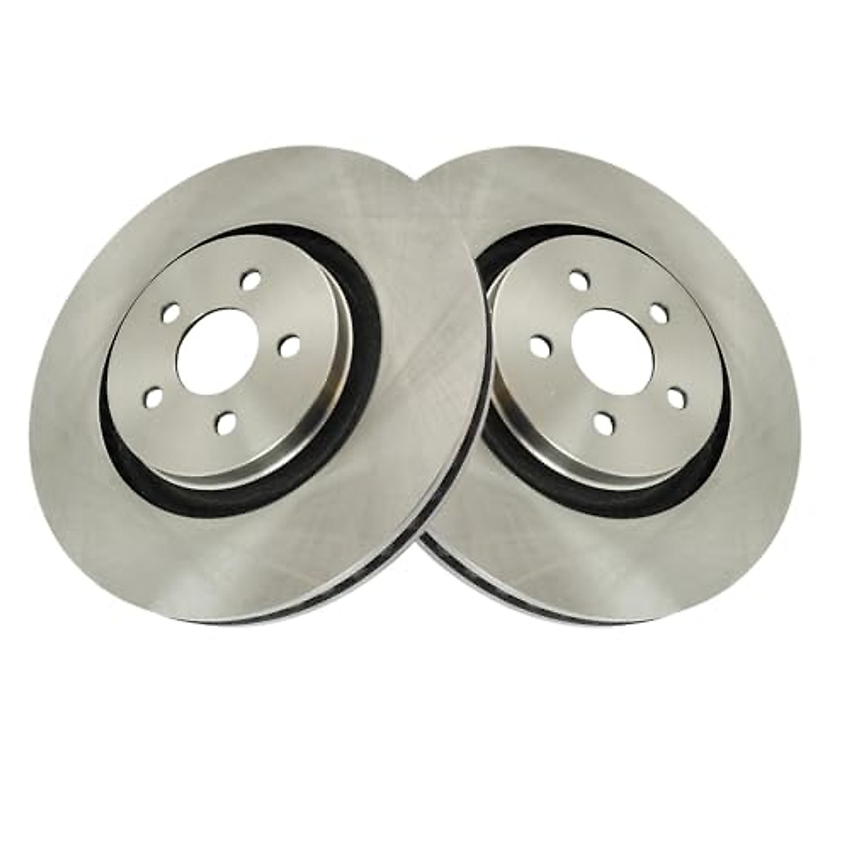 TRQ Front Driver & Passenger Side Brake Rotor Pair for Ford Edge 345mm Diameter