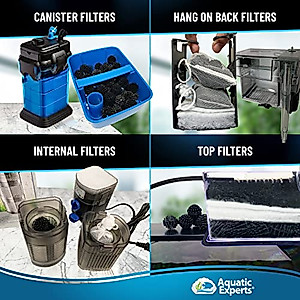 Aquatic Experts New Bio Balls Filter Media - 1 Inch Small Bio Ball for Aquarium and Pond Filter - Perfect Bio Balls for Aquarium Filter Media – Made in The USA (125 Count Without Mesh Bag)