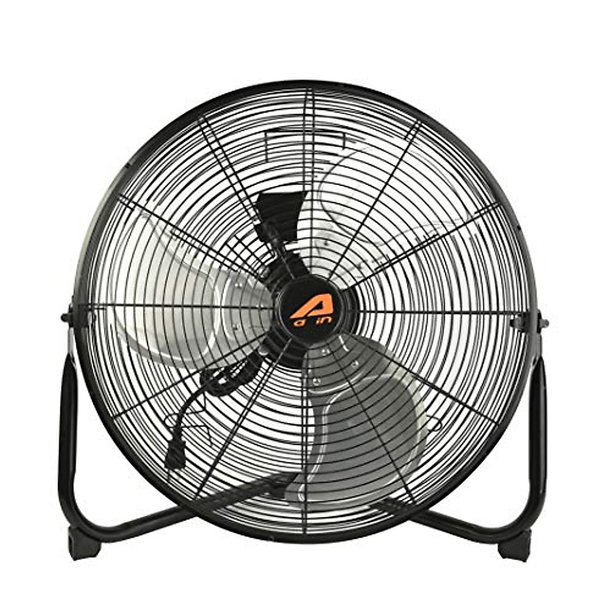 Aain® A010 20'' High Velocity Floor Fan, 3 Speed Settings, 6000 CFM black Industrial Metal Fan for Industrial, Professional Shop Garage