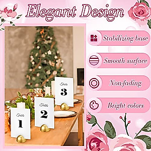 20 Pieces Table Number Cards Round Table Number Stands Modern Cursive Table Number 1-20 for Wedding Reception Anniversary Party Restaurant Events 4 x 6 Inches(Gold)