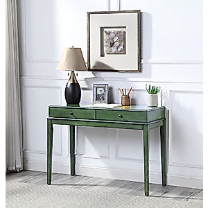 Acme Furniture Manas Writing Desk, Antique Green