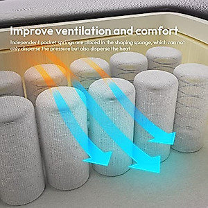 Dowinx Gaming Chair with Pocket Spring Cushion, Ergonomic Computer Chair High Back, Reclining Massage Game Chair Pu Leather 350LBS, Black