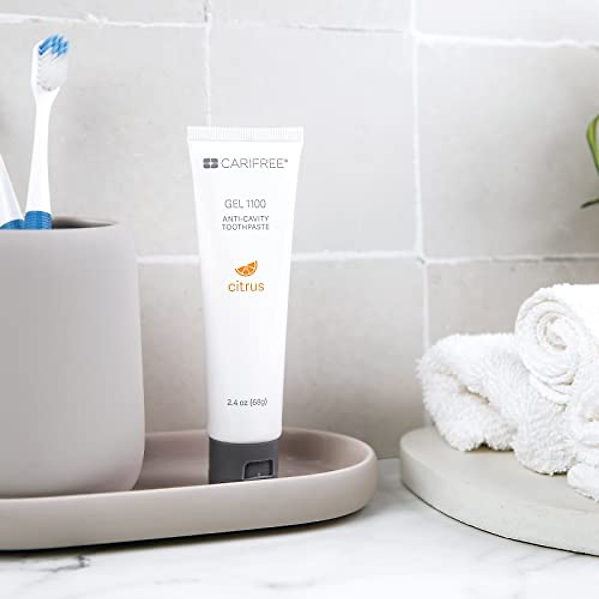 CariFree Gel 1100 (Citrus): Anti-Cavity Toothpaste | Nano Hydroxyapatite | Cavity Prevention | Freshens Breath and Moistens Mouth | Dentist Recommended for Oral Care (1-Pack)