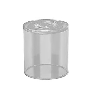 Acrylic Mini Reptile Tank Habitat Cricket Terrarium Reptile Breeding Case Circular with Top Cover for Spider Small Animals