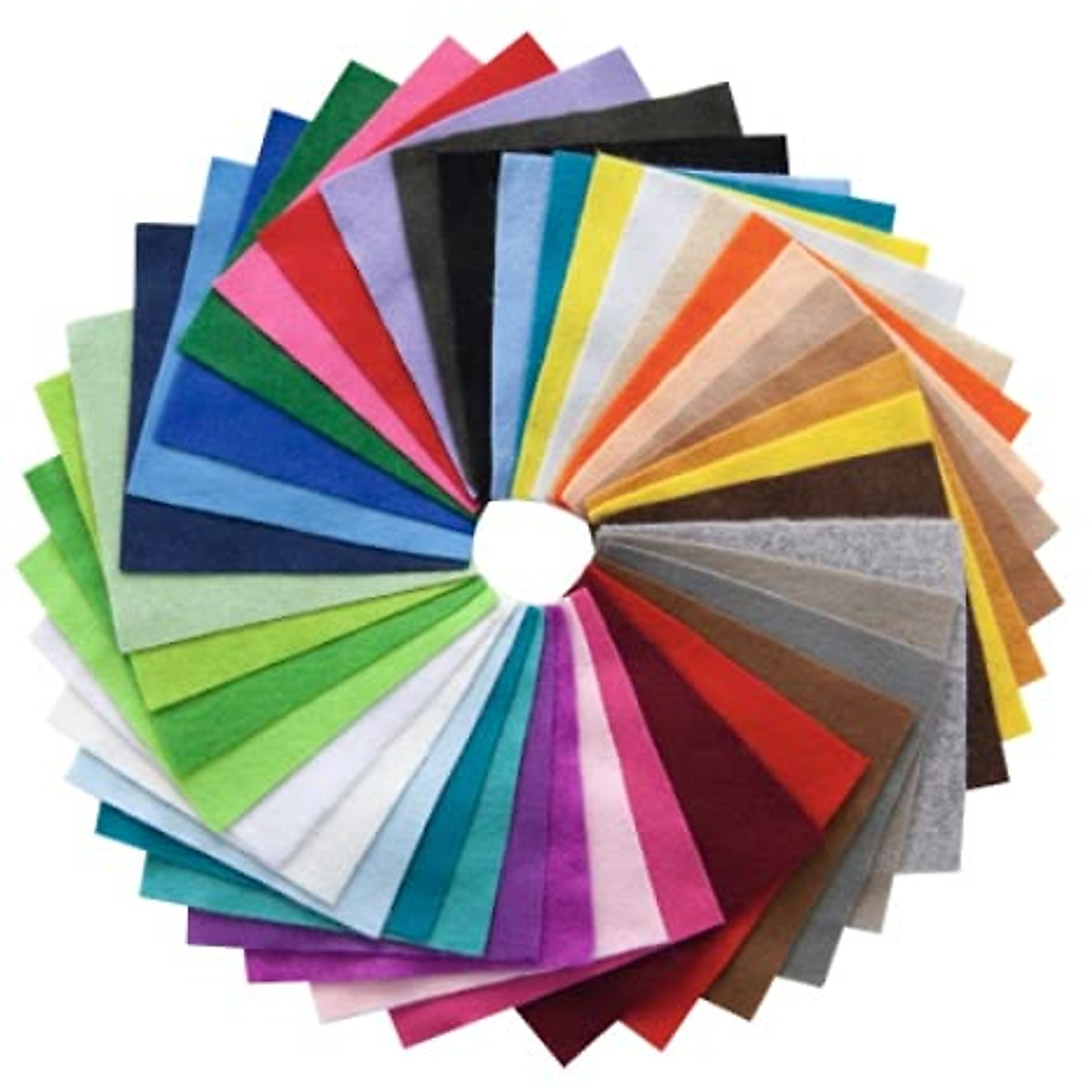 Felt Sheets - Multi Color Variety Pack - 40 Pieces - 15 cm x 15 cm (6 inches x 6 inches) - Felt Pieces - Felt Squares - 1.4mm Thickness - Soft Felt - DIY Fabric Squares
