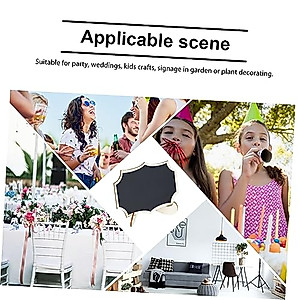 WOFASHPURET 10pcs Wood Decor Wedding Decoration Dining Room Table Decor Place Sign Message Board Signs Table Numbers Blackboard Display Chalkboards Message Board Ornament Mini Blackboard Easel