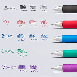 Pentel EnerGel Deluxe RTX Retractable Liquid Gel Pen, 0.5mm, Fine Line, Needle Tip, Blue Ink/Blue Body, Pack of 15