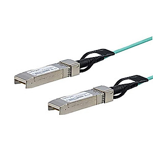 StarTech.com Cisco SFP-10G-AOC5M Compatible 5m/16.4ft 10G SFP+ to SFP+ Active Optical Fiber - 10Gbps SFP Plus/Mini GBIC/Transceiver Module Cable - Firepower ASR1000 (SFP10GAOC5M)