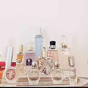 byAlegory Acrylic Mini Perfume & Mini Scented Oils Organizer & Vanity Display 4 Tiers for Storing Mini, Travel Size, Rollerball Beauty Perfume Bottles - Clear