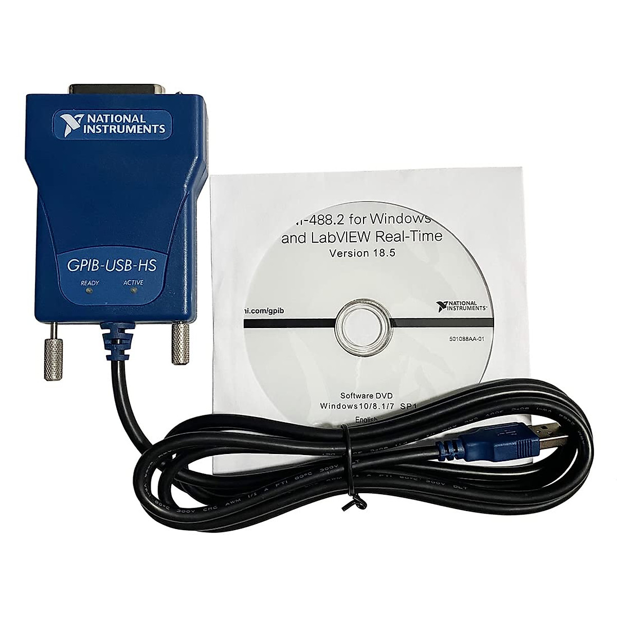 Hariier for National Instrumens NI GPIB-USB-HS Interface Adapter Controller (778927-01) IEEE 488, Total Product Length - 78 inches (2 Meters) Expedited delivery via DHL