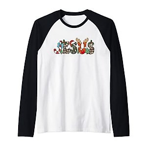Christian Jesus The Reason Christmas Stocking Stuffer Raglan Baseball Tee