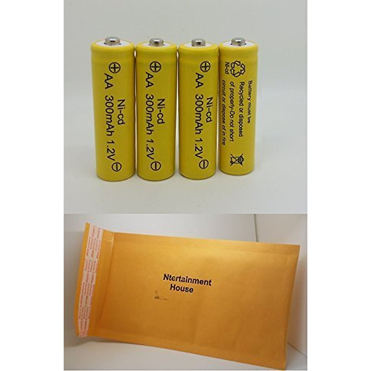 8 Piece Set AA NiCd Ni-Cd 300 mAh 1.2V Rechargeable Battery for Solar Lights