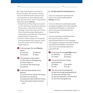 Scholastic Success with Reading Tests Grade 3 Workbook