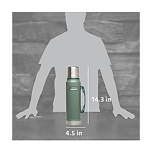 Stanley Classic Vacuum Insulated Wide Mouth Bottle - BPA-Free 18/8 Stainless Steel Thermos for Cold & Hot Beverages – Keeps Liquid Hot or Cold for Up to 24 Hours