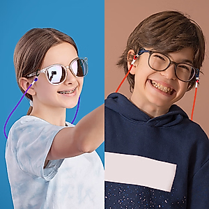 ZXSWEET 8 PCS Kids Glasses Strap Adjustable Dinosaur Anti-slip Eyeglass Straps for Boys Girls Multicolor