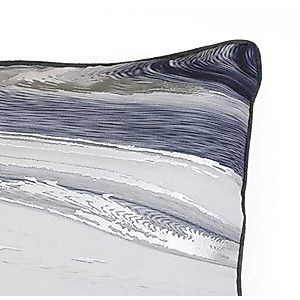 Thro by Marlo Lorenz Gray Flannel Silver Kia Marble Raised Foil Pillow