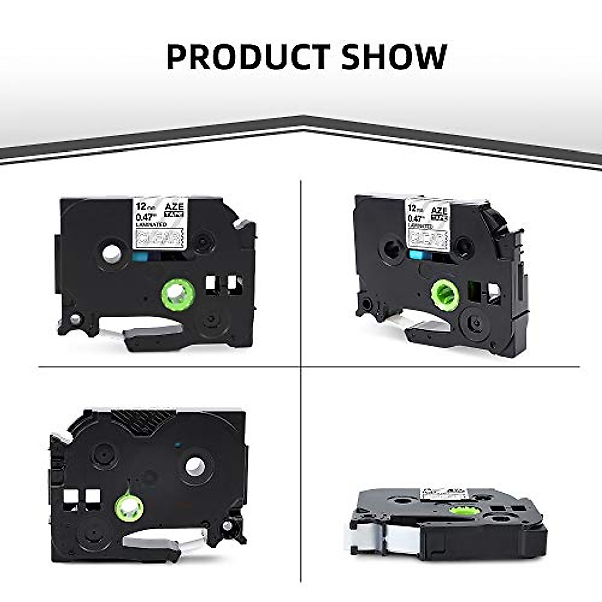 White on Clear TZe Compatile with Brother P Touch Label Tape TZe-135 TZe135 Tz Tape 12mm 0.47 Laminated Clear for PT-D210 D220 D200 H110 D400 Label Maker