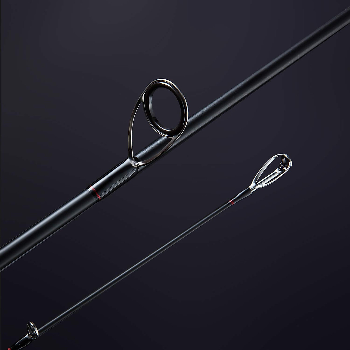 BERRYPRO 7-Feet Casting rods and Spinning rods, 24 Ton Carbon Fiber Baitcasting Fishing Rods - Two Piece Twin-Tip Rods and One Piece Rods (Twin-tip Spinning - 7' M & MH - 2pcs)