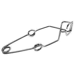 Scientific Labwares Spring Action Lab Test Tube Clamp with Grips, 13cm Length, Stainless Steel