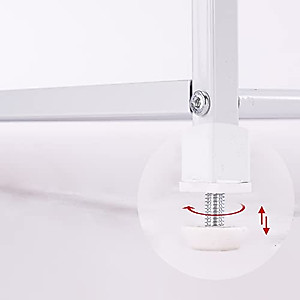 YOUDENOVA Metal Shoe Rack, 4-Tier Shoe Shelf with MDF Wood Top Board, Shoe Tower for Entryway, Shoe Storage Organizer for Hallway, Closet, Bedroom, Living Room - White Oak