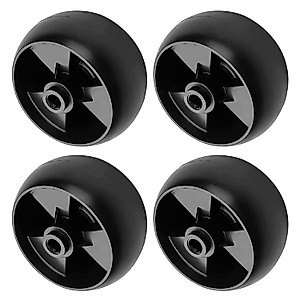 Replacement 734-04155 Deck Wheels Fit for Cad Mower - Deck Gauge Wheels Compatible with Cad LTX1050 LTX1040 XT1 Enduro Riding Mower, Craftsman LT2000 LT2500 42" 46" 50" 54" Deck Lawn Mower, 4 Pack