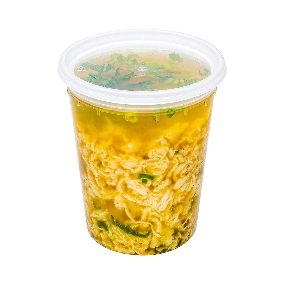 Restaurantware-Asporto 32 Ounce To Go Boxes, 100 Microwavable Round Soup Containers - Clear Plastic Lids Included, Do Not Contain BPA, Clear Plastic Soup Containers, Disposable