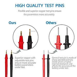 Dlyfull Universal Battery Tester with LCD Display, Small Digital Battery Voltage Resistance Checker for Ni-MH, Ni-CD, Li-ion, Alk & LiFe04 Batteries(AA AAA C D 9V 12V 18650 CR123A 2CR5 CR2032 Cells)