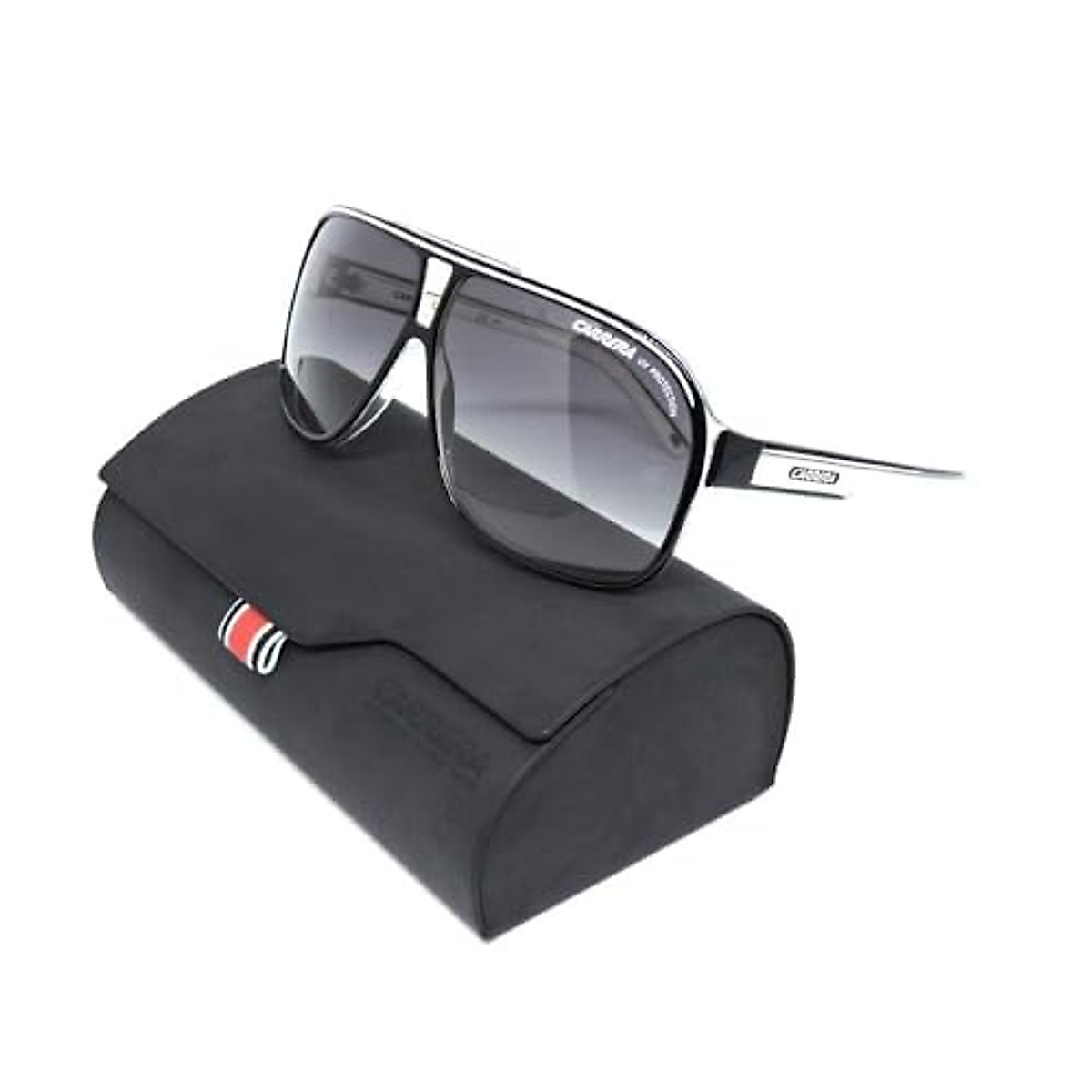 Carrera Grand Prix 2 T4M Pilot Sunglasses Lens Categ, Black/White, 64mm