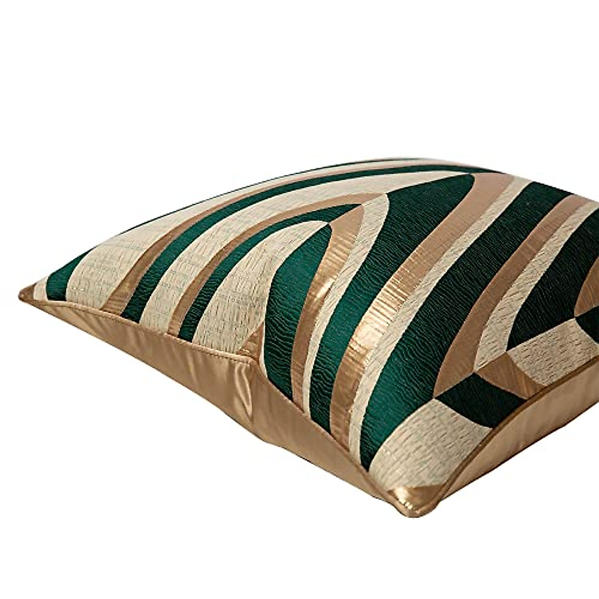 THE-TINOART Decorative Throw Pillow Covers 20 x 20, Olive Green Gold Soft Pillow Covers Striped Christmas Decor Square Cushion Covers Home Decor for Couch Patio Sofa Bedroom Car