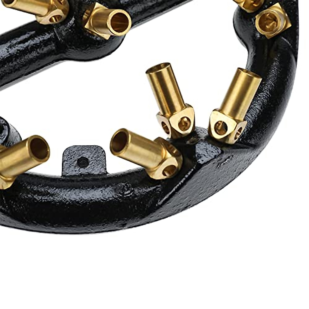 Mono-gatari Propane Gas Jet Burner 23 Tips Cast Iron Body Round Nozzle Jet Burner for Wok Range,Stir Fry,Grilling 0.5mm Hole Up 100,000 BTU