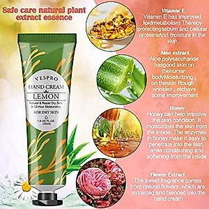 VESPRO 36 Pack Plant Fragrance Hand Cream, Moisturizing Hand Care Cream Gift Set,Mini Hand Lotion Travel Size in Bulk,Gifts for Women,Mom,Sister,Yourself-36 Different Scented/30ml