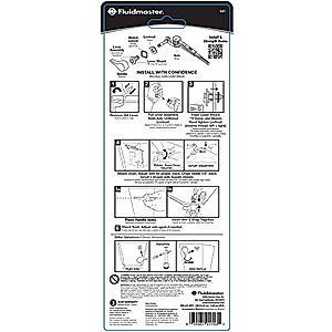 Fluidmaster 641 PERFECT FIT Universal Toilet Tank Flush Lever In Chrome, Metal Toilet Handle With Adjustable Arm