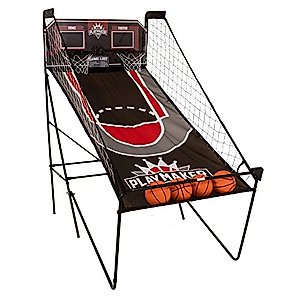 TRIUMPH SPORTS USA Play Maker Double Shootout Basketball Game Includes 4 Game-Ready Basketballs and Air Pump and Needle, Black