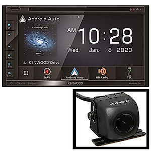 Kenwood Excelon DNX697S 6.8" Clear Resistive Touch Panel Navigation DVD Receiver with Bluetooth & HD Radio | Garmin Navigation | with Apple CarPlay and Android Auto | Plus CMOS-130 Rearview Camera