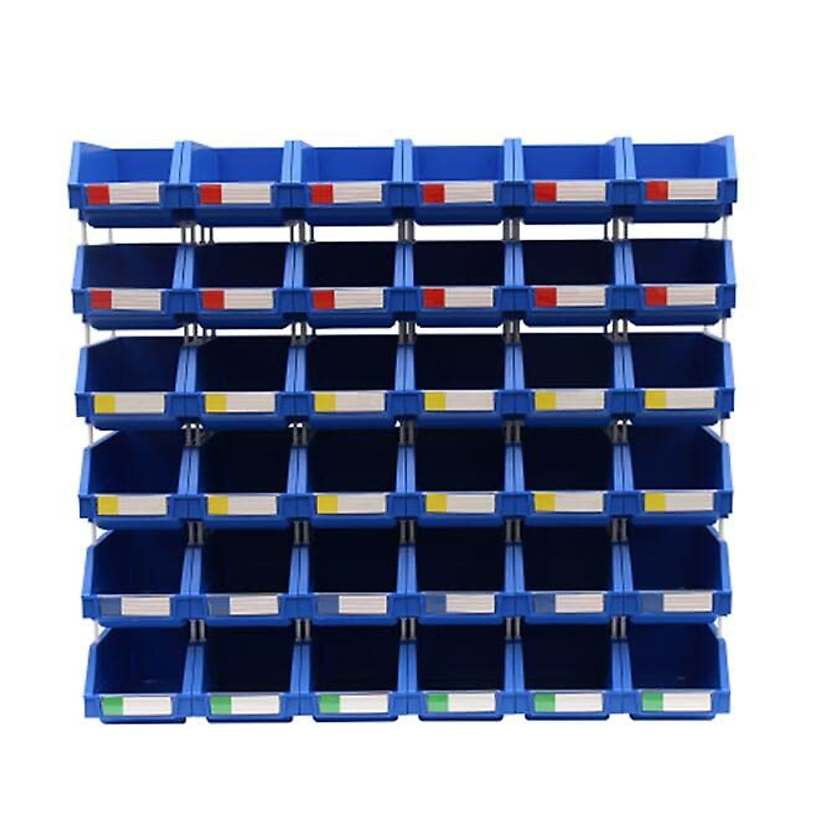DJC Supply Blue Extra Small 3.5" X 5.2" X 2.1" Heavy Duty Thermoplastic Storage Bin, Stackable, Hangable, Side Connect (2 PACK)