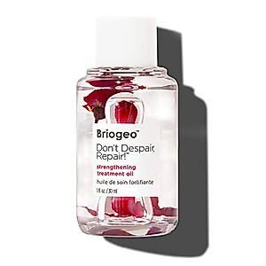 Briogeo Don't Despair, Repair! Strengthening Treatment Oil, Hair Oil Treatment for Dry, Damaged Hair, Helps Seal Split Ends, Enhances Shine, Hydrates, Nourishes, Vegan, Cruelty-Free, 1 fl oz