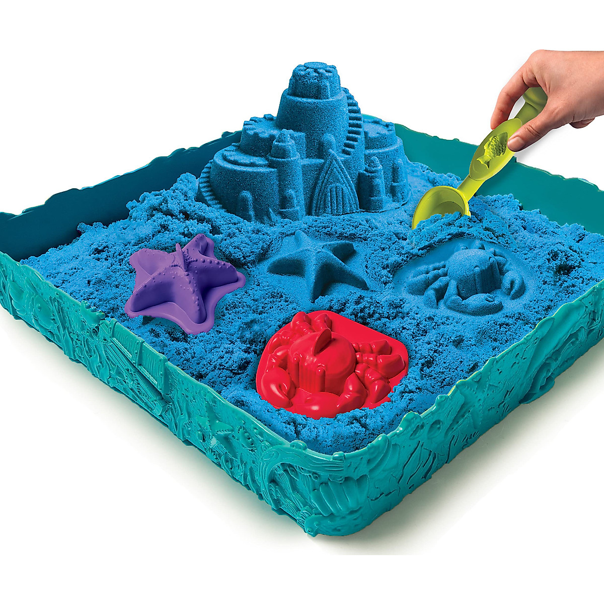 Kinetic Sand - Sandcastle Set with 1lb of Kinetic Sand and Tools and Molds (Color May Vary)