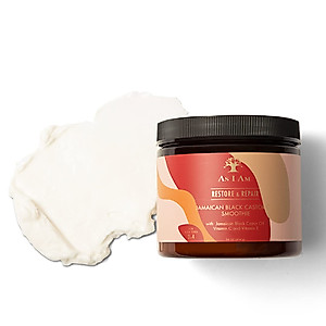 As I Am Jamaican Black Castor Oil Smoothie 16 oz - with Ceramide, Vitamin C & E - Enhanced Curl Definition - Lightweight - Strong Hold - Flake Free - Reduces Breakage & Tangles