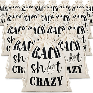 20 Pack Drawstring Bags for Bachelor and Bachelorette Party Wedding Party Survival Bag Bachelorette Gift Bags Hangover Bags for Bridal Shower Bach Party Favors Decoration, 6 x 8 Inches