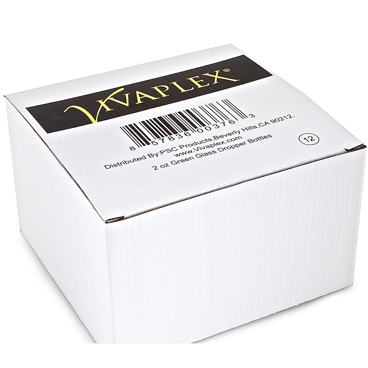 Vivaplex, 12, Green, 2 oz Glass Bottles, With Glass Eye Droppers