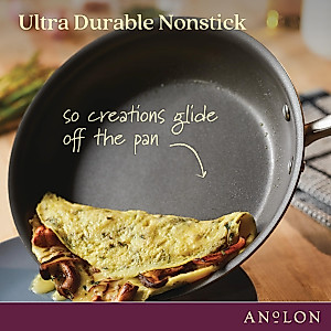 Anolon Advanced Home Hard Anodized Nonstick Frying Pan/Skillet, 8.5-Inch, Bronze