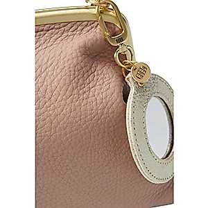 HOBO Lana Small Clutch For Women - Detachable Round Mirror With Push Clip Top Closure, Chic and Stylish Travel ClutchLotus One Size One Size