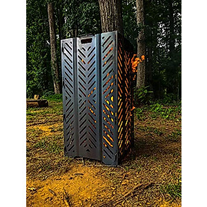 Camco Burn Bin | Features Hand-Oiled structurally Reinforced Side and Base Panels (L) x 22 (W) x 45-inches (H) (51250), Large Bin